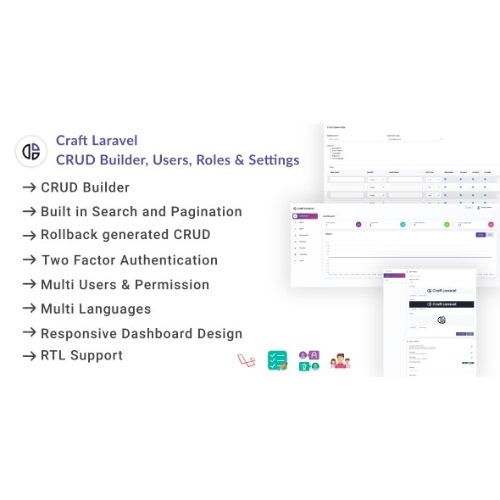 Craft Laravel Admin Panel Crud Builder Users Role Permissions And Settings At 349 Only Wpshop