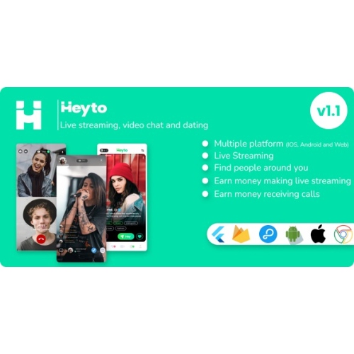 Heyto Live Streaming Ios Android And Web Paid Video Calls And Dating Payouts With Admin