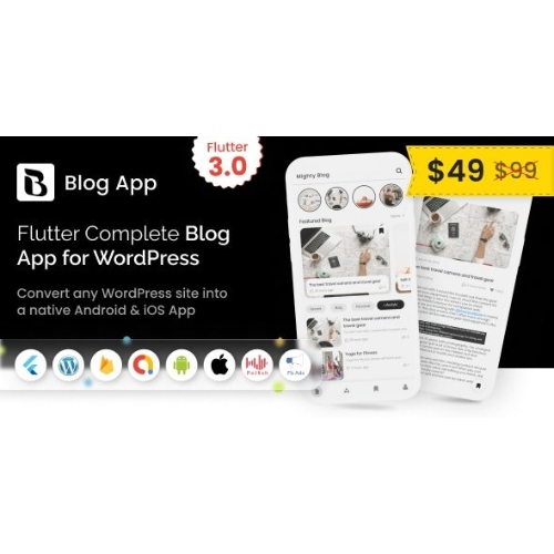 MightyBlogger - Flutter multi-purpose blogger app with wordpress at $3. ...