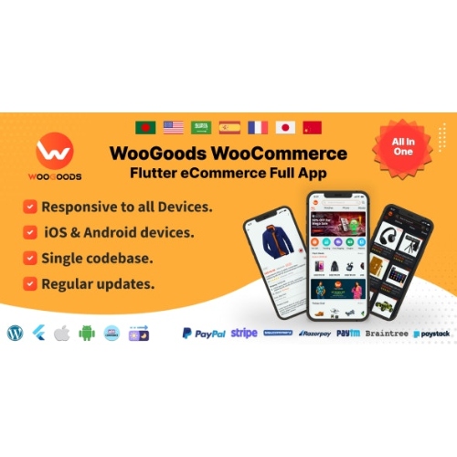 Woogoods WooCommerce - Flutter E-commerce Full App at $3.49 only - WPSHOP