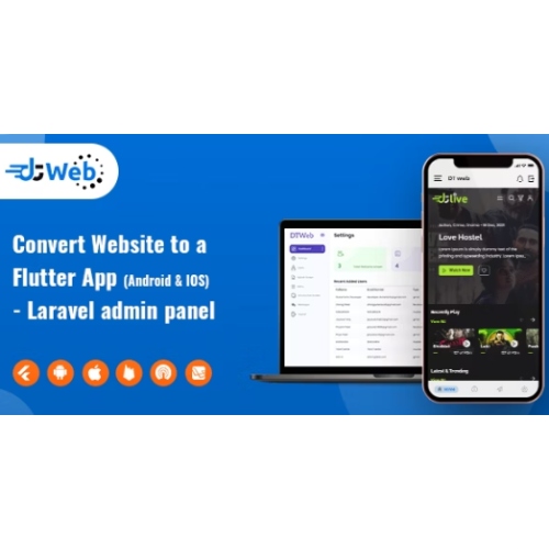 Dtweb Convert Website To A Flutter App Multiple Webapp Supprot Laravel Admin Panel At 3