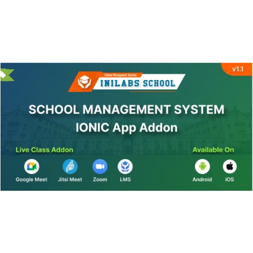 Inilabs School Android App Ionic Mobile Application At 3 49 Only Wpshop