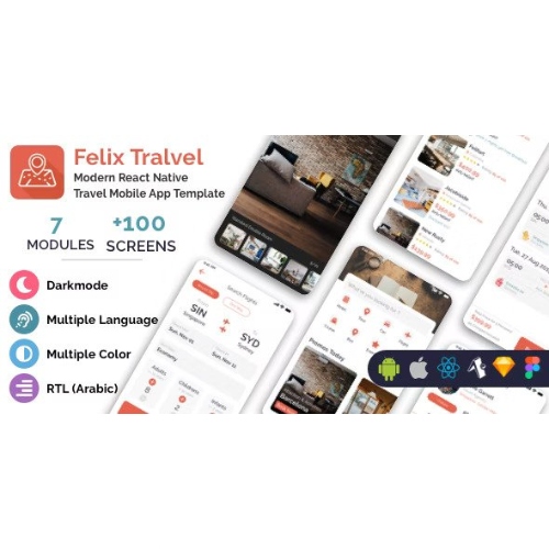 Felix Travel Mobile React Native Travel App Template At 349 Only