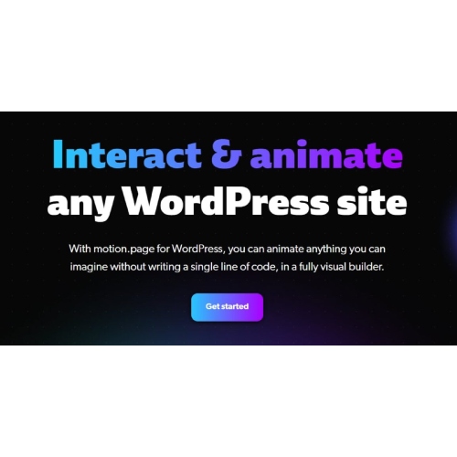 Motion Page 1 Animation And Interaction Wordpress Plugin For Pros At