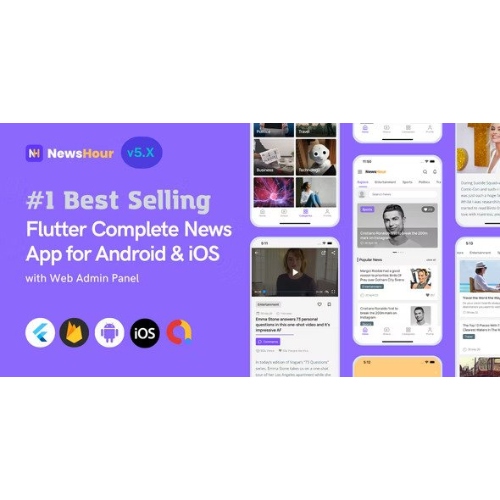News Hour Flutter News App For Android And Ios With Admin Panel At 349 Only Wpshop