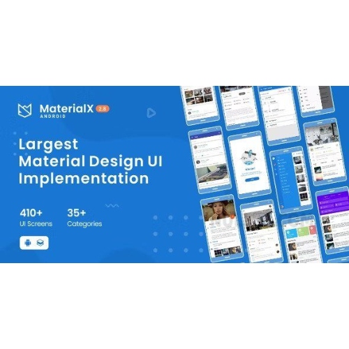 MaterialX - Android Material Design UI 3.3 at $3.49 only - WPSHOP