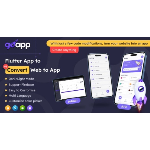 Goapp For Web To App Convertor Flutter Admin Panel At 349 Only Wpshop