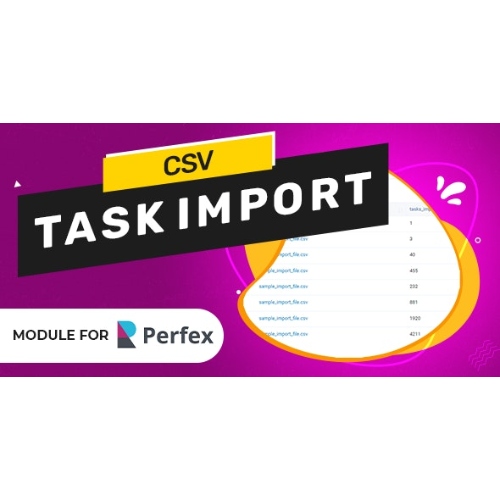 Csv Task Import Module For Perfex Crm At 349 Only Wpshop